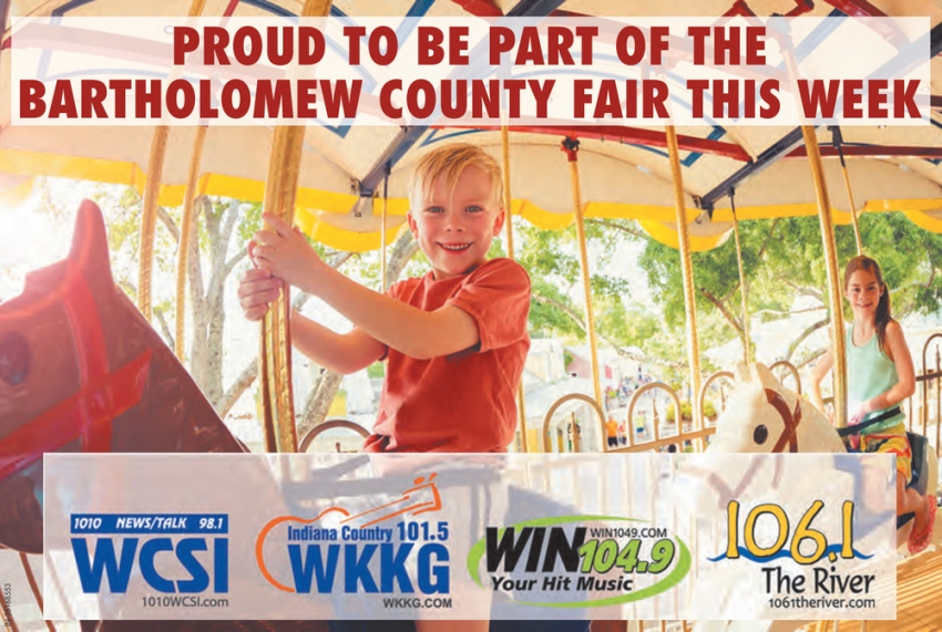 Proud To Be Part Of The Bartholomew County Fair This Week!, Bartholomew ...