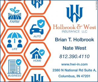 Brian T. Holbrook Nate West, Holbrook & West Insurance LLC