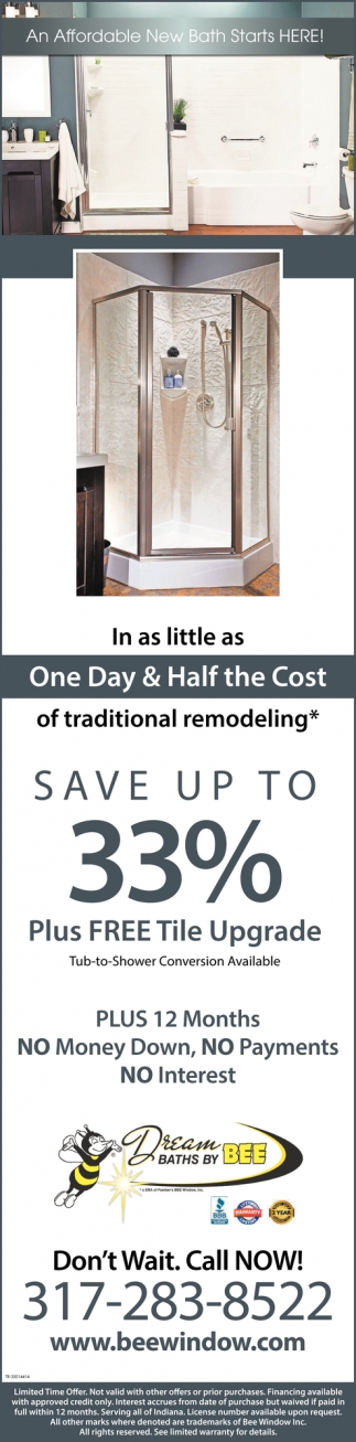 An Affordable New Bath Starts Here!, Faerber's Bee Window, Inc, Fishers, IN
